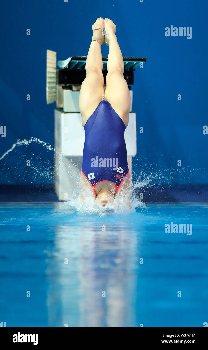 Gwangju, South Korea. 13th July, 2019. Kim Suji of South Korea competes ...