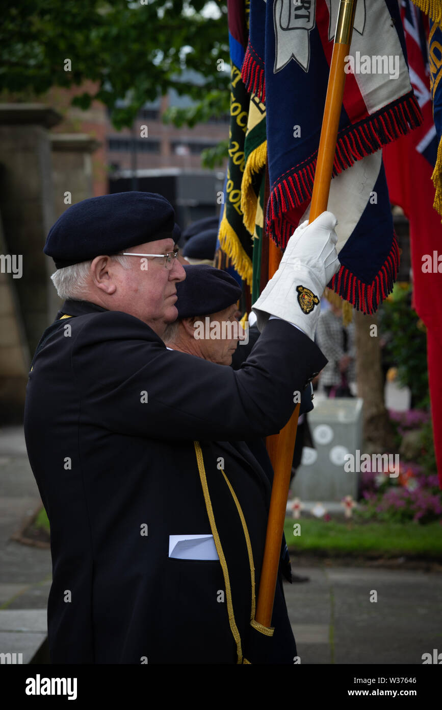 D-day 75 years commemorations at Liverpool war memorial, attended by ...
