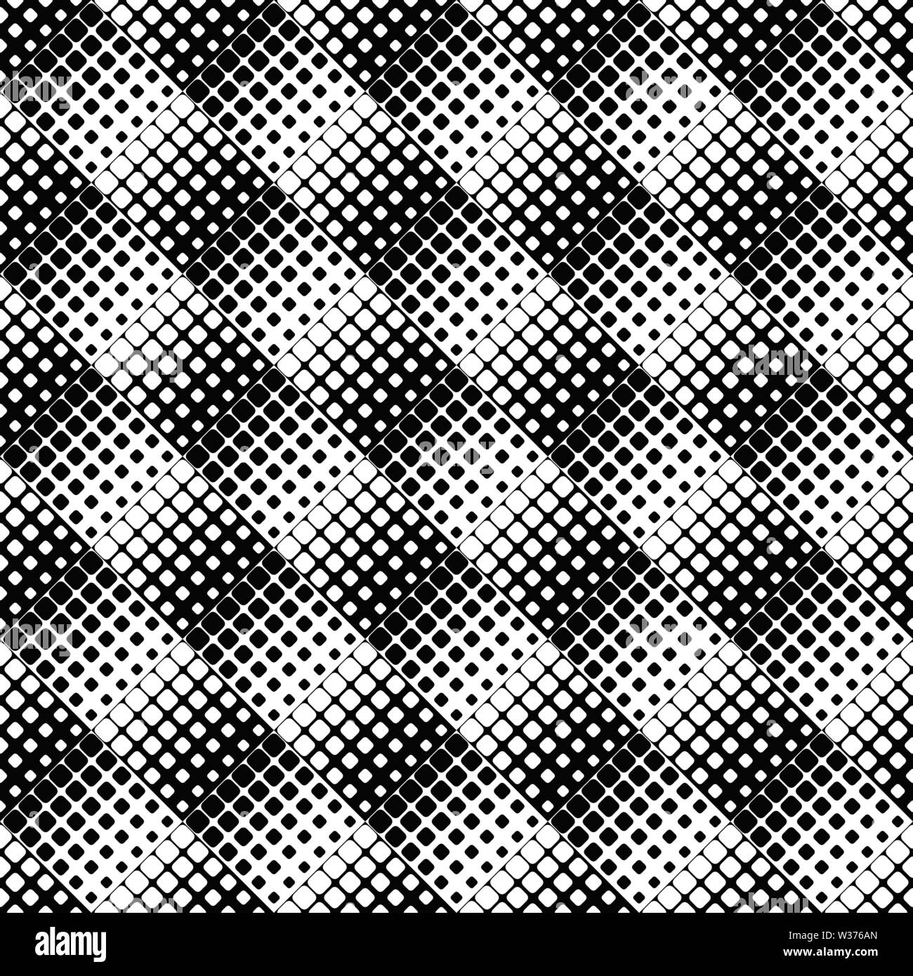 Monochrome geometrical seamless diagonal square pattern background design - abstract vector ...