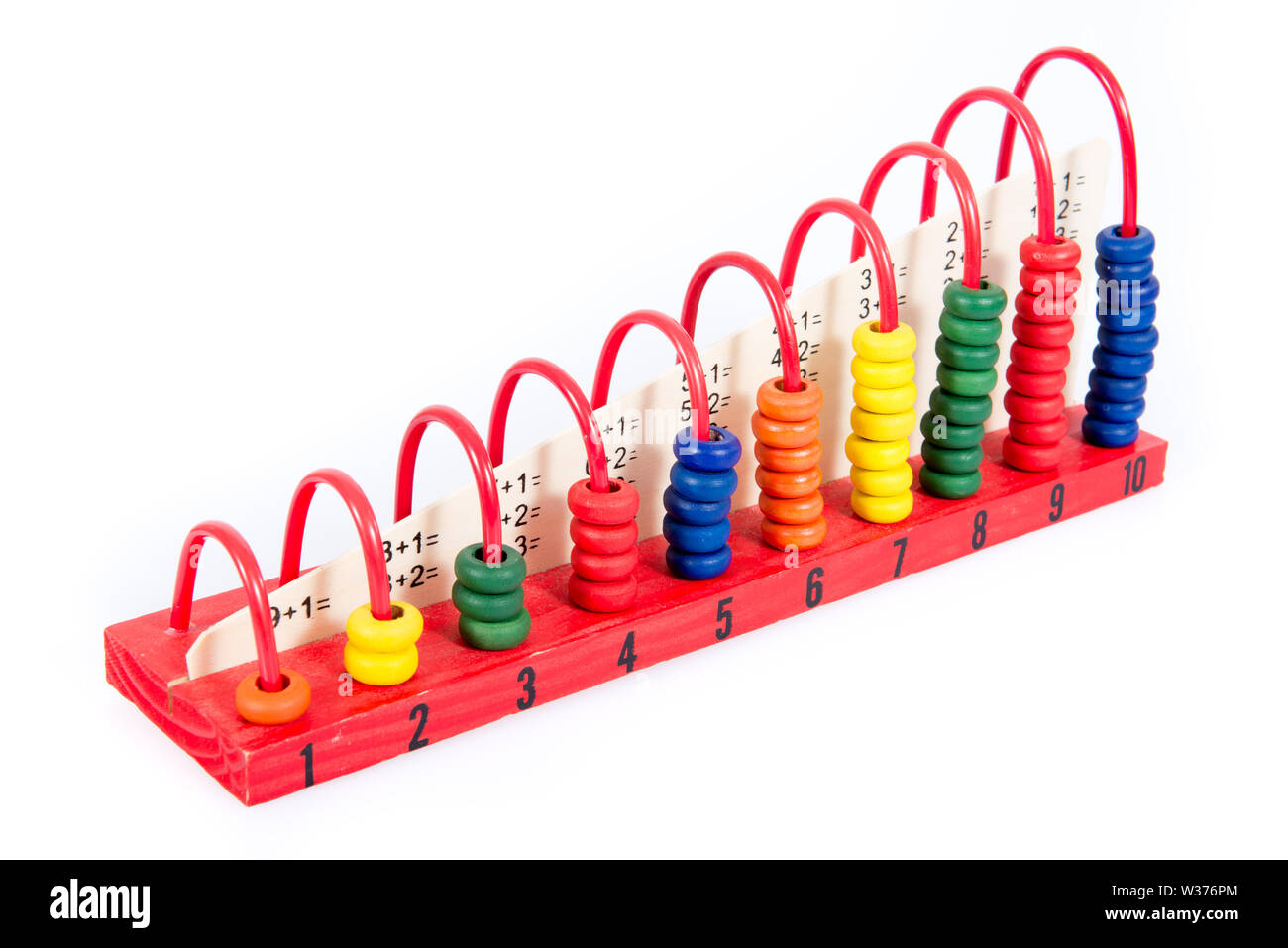 Colorful, wooden toy, abacus with counting numbers from 1 to 10 Stock ...