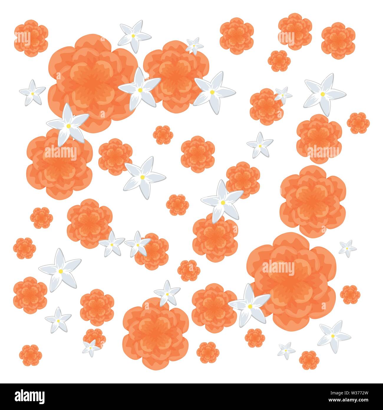 cute flowers decorative nature pattern Stock Vector Image & Art - Alamy