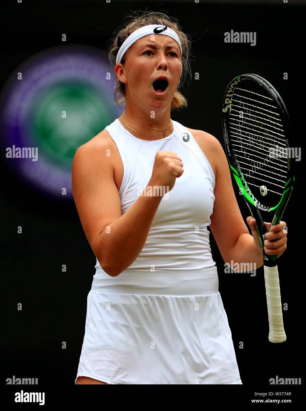 Alexa Noel during the girls singles final against Daria Snigur on day ...