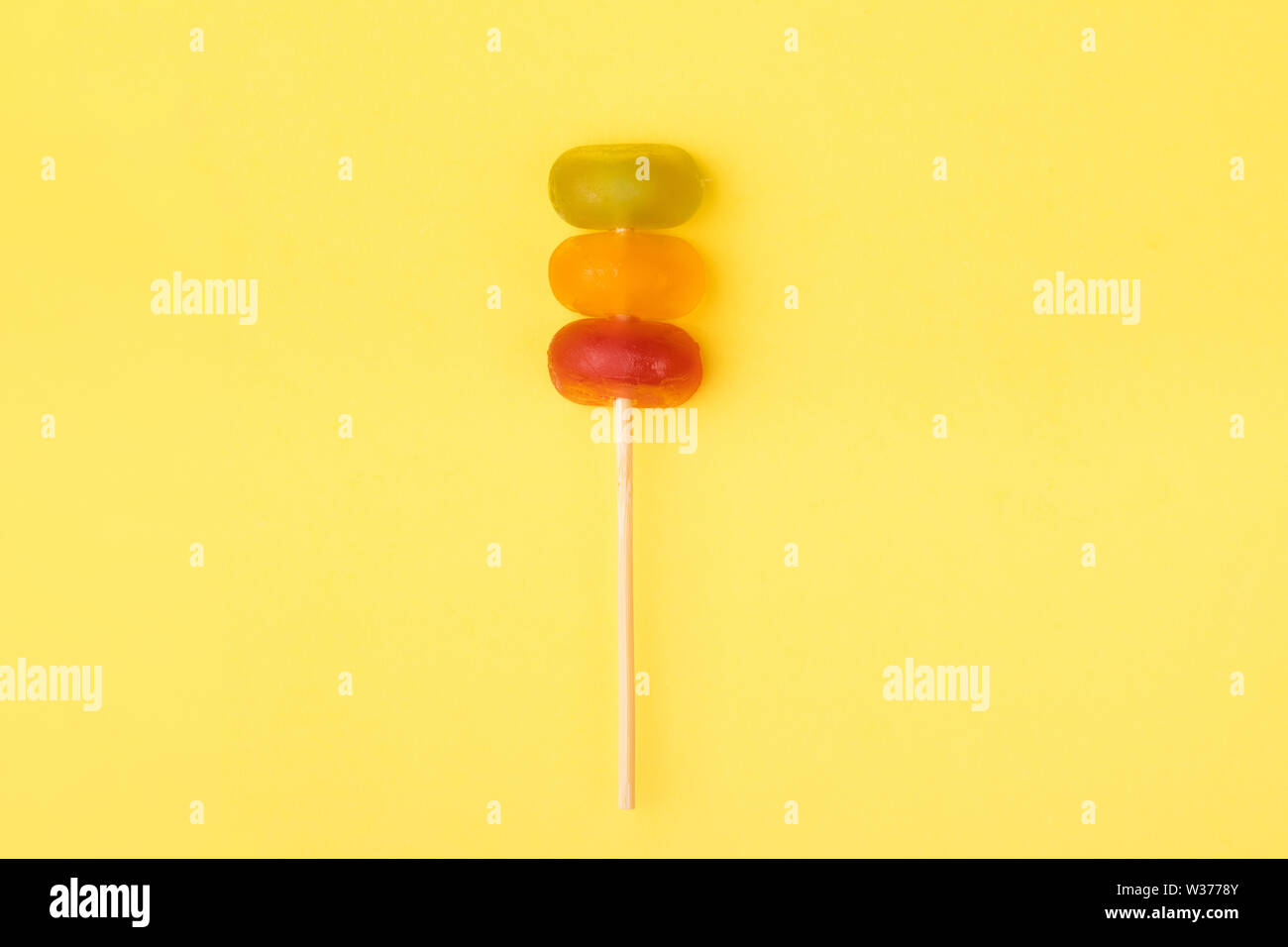 Traffic lights of jelly candy, a reminder for children about the rules ...