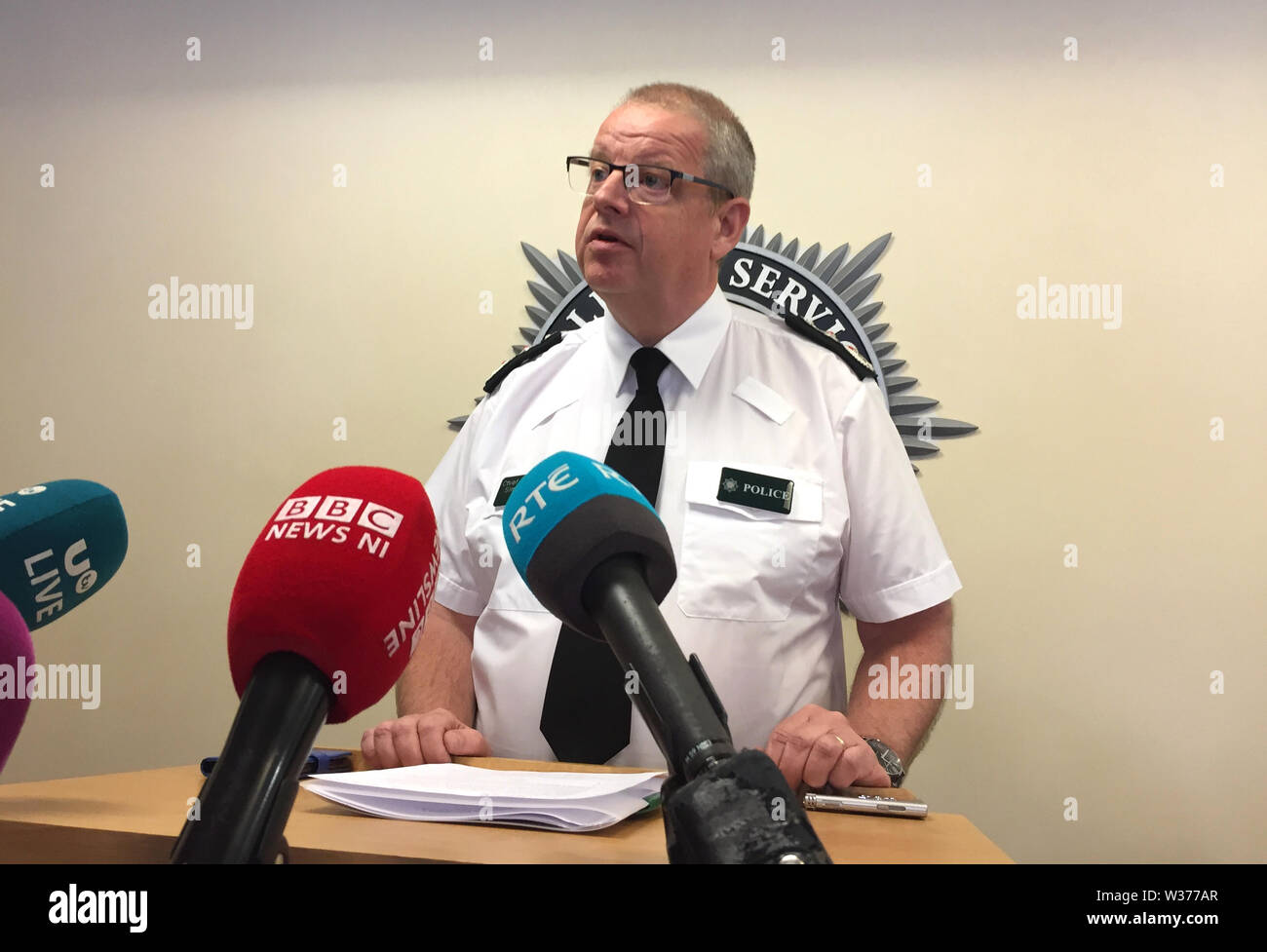 Psni chief constable simon byrne gives hi-res stock photography and ...