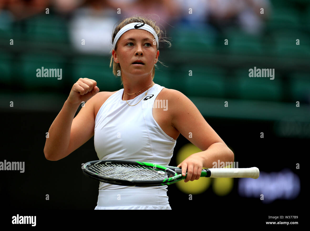 Alexa Noel during the girls singles final against Daria Snigur on day ...