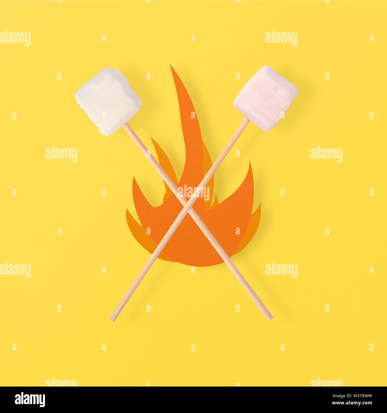 Marshmallows roast over campfire hi-res stock photography and images ...