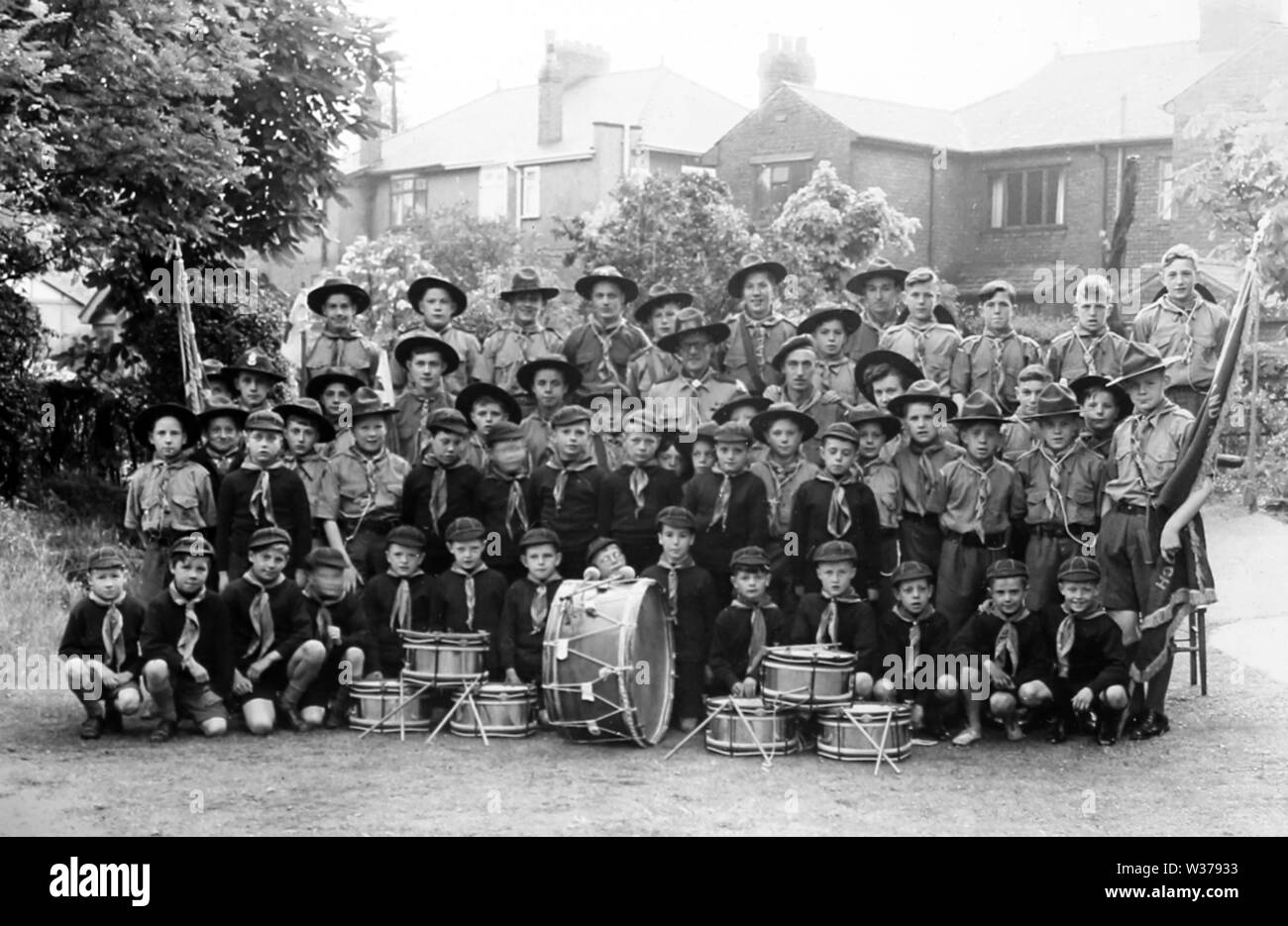Cubs and Scout band 1930s Stock Photo - Alamy
