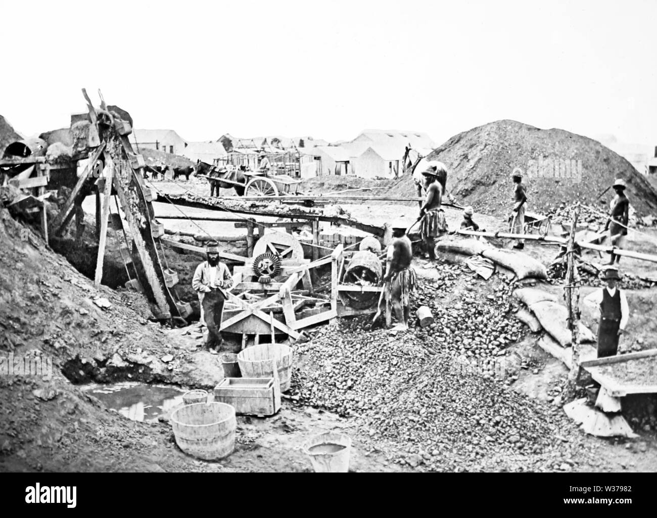 Diamond mine washing and sorting Stock Photo - Alamy