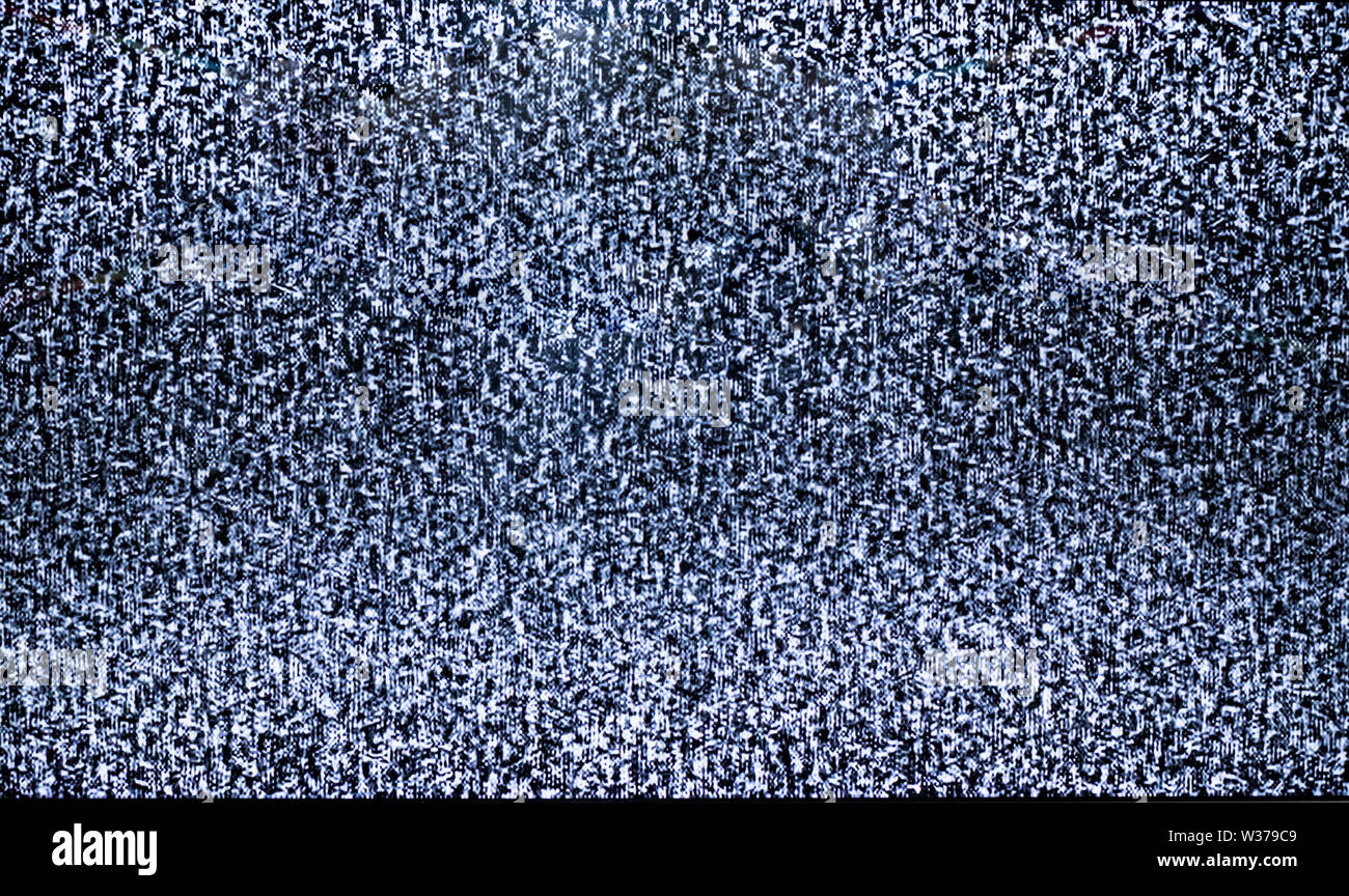 No signal to monitor,Static noise bad tv signal black and white Stock ...