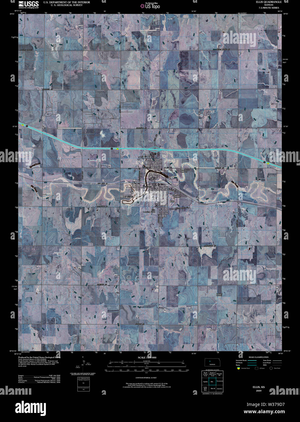 Ellis kansas map hi-res stock photography and images - Alamy