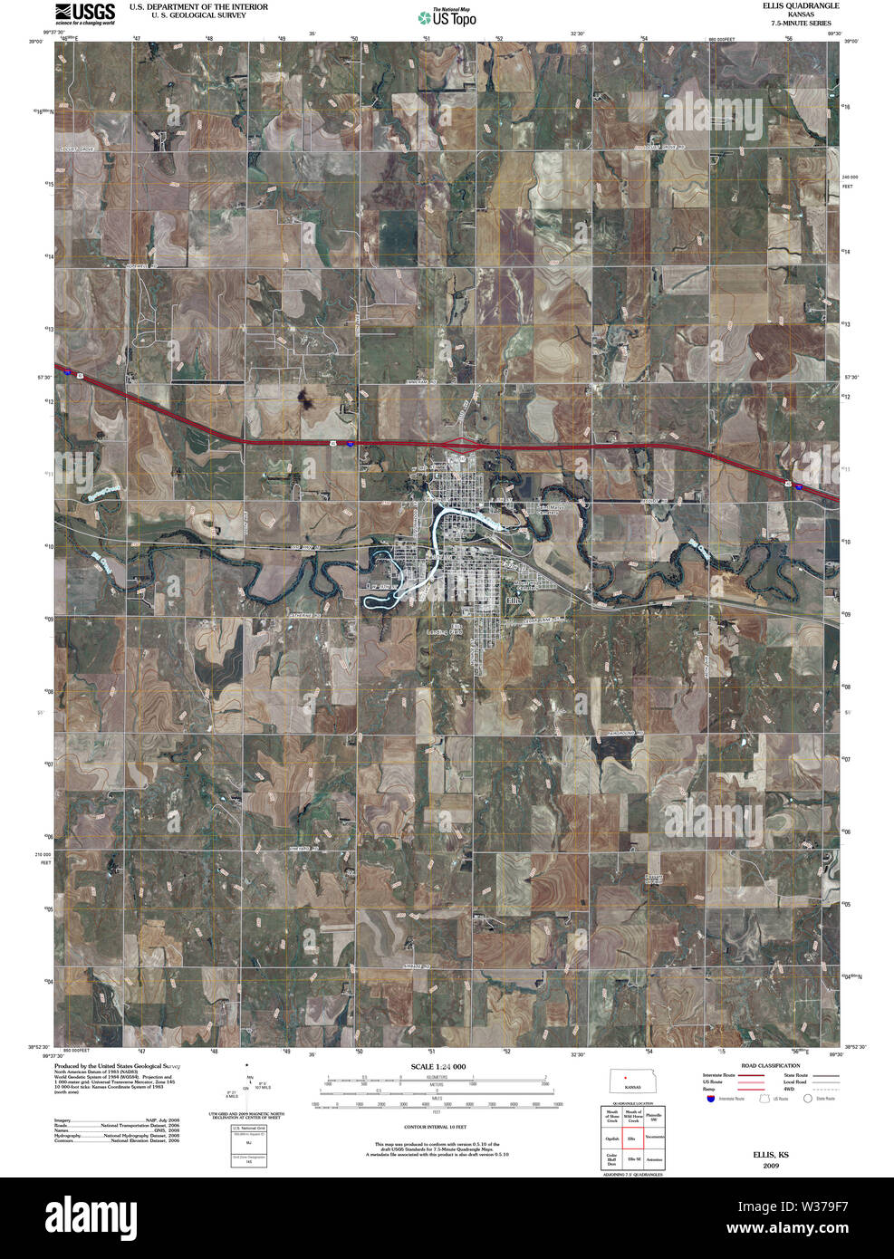 Ellis kansas map hi-res stock photography and images - Alamy
