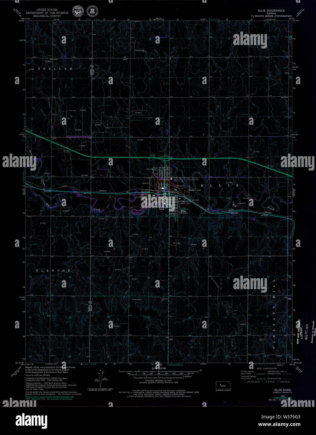 Ellis kansas map hi-res stock photography and images - Alamy
