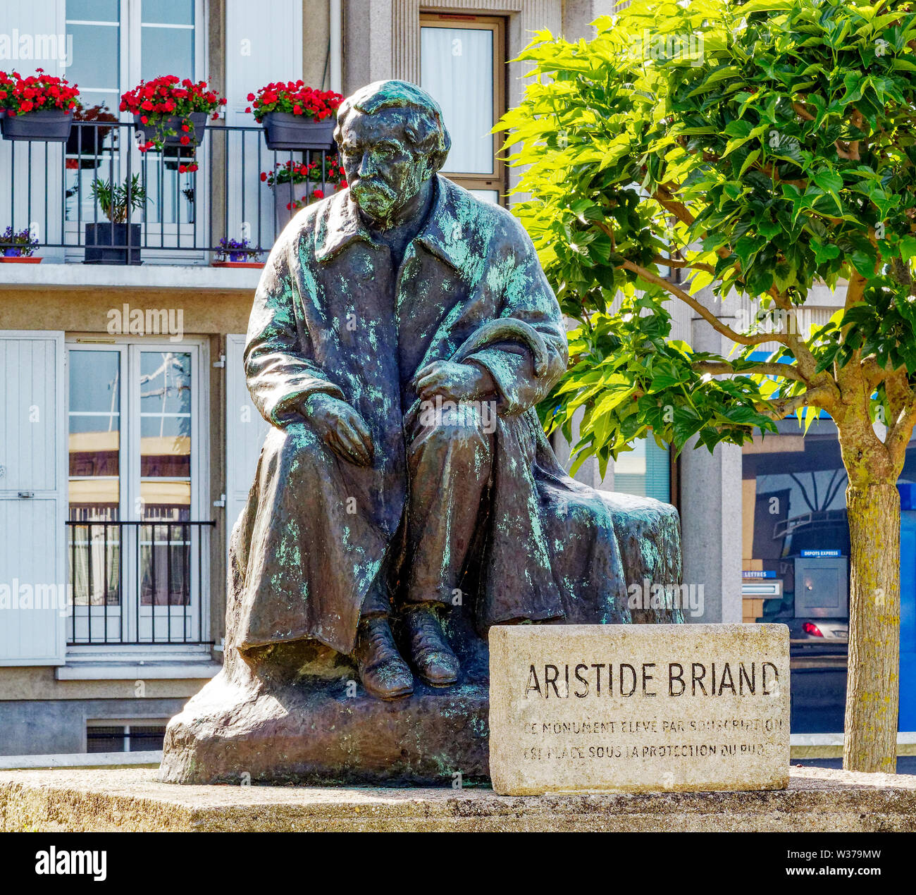 Statue of Aristide Pierre Henri Briand, Ouistreham, Normandy, France ...