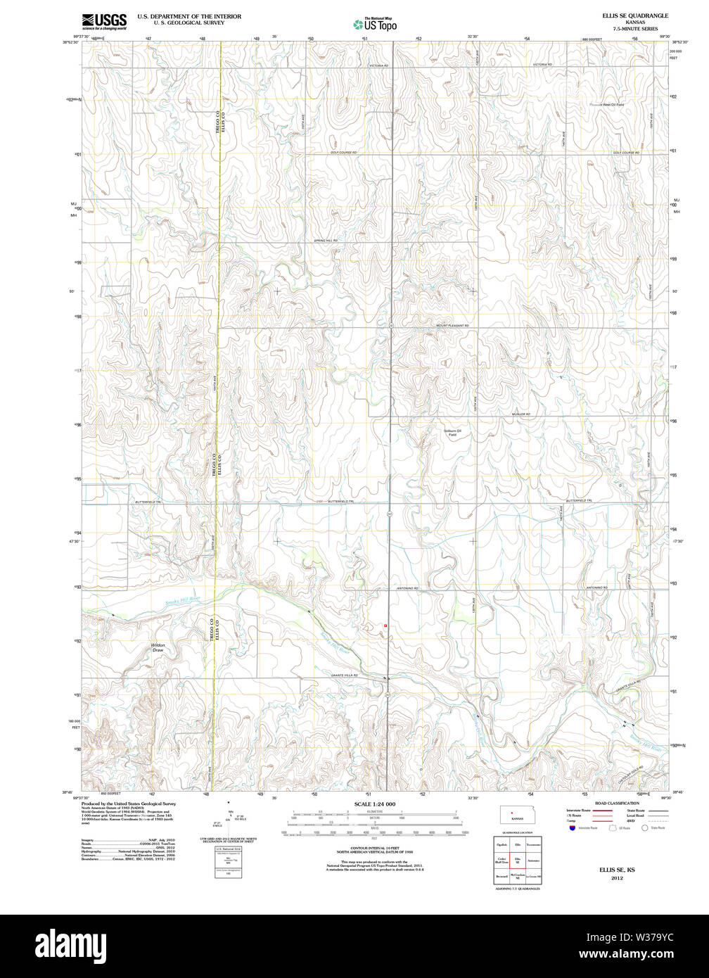 Ellis kansas map hi-res stock photography and images - Alamy