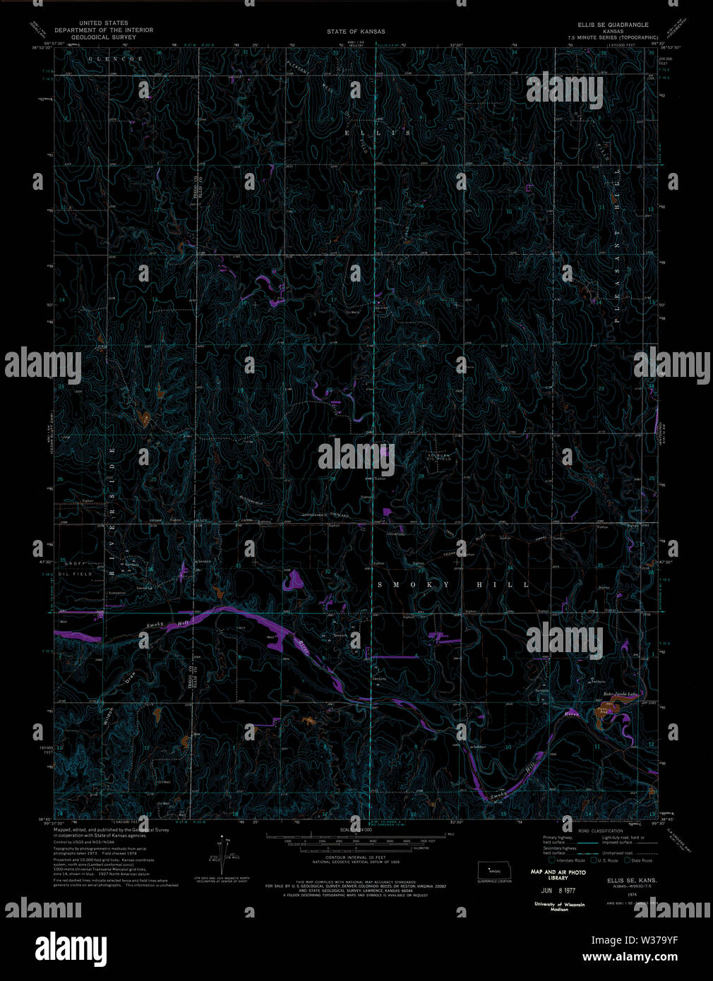 Ellis kansas map hi-res stock photography and images - Alamy