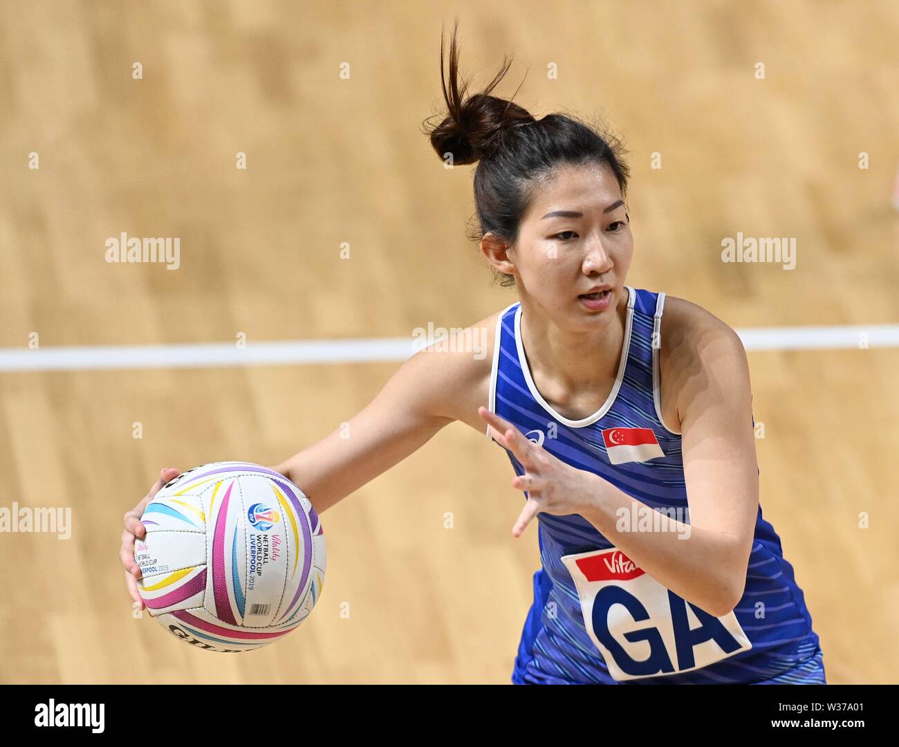 Liverpool, UK. 13 July 2019. Charmaine S Soh (Singapore) during the ...
