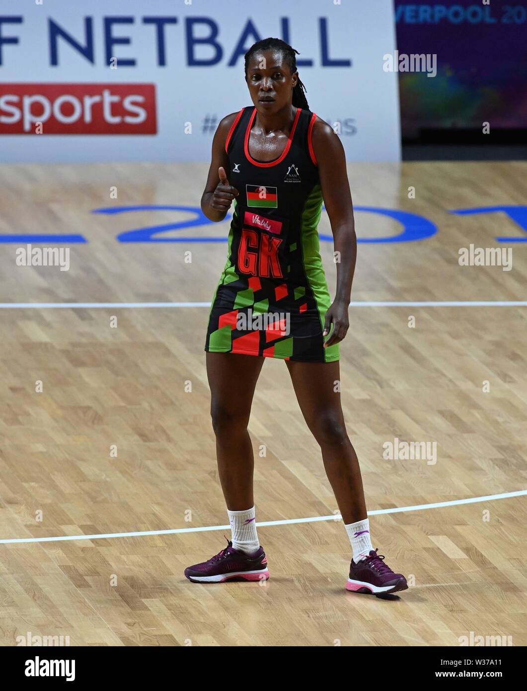 Liverpool, UK. 13 July 2019. Towera Vinkhumbo (Malawi) during the ...