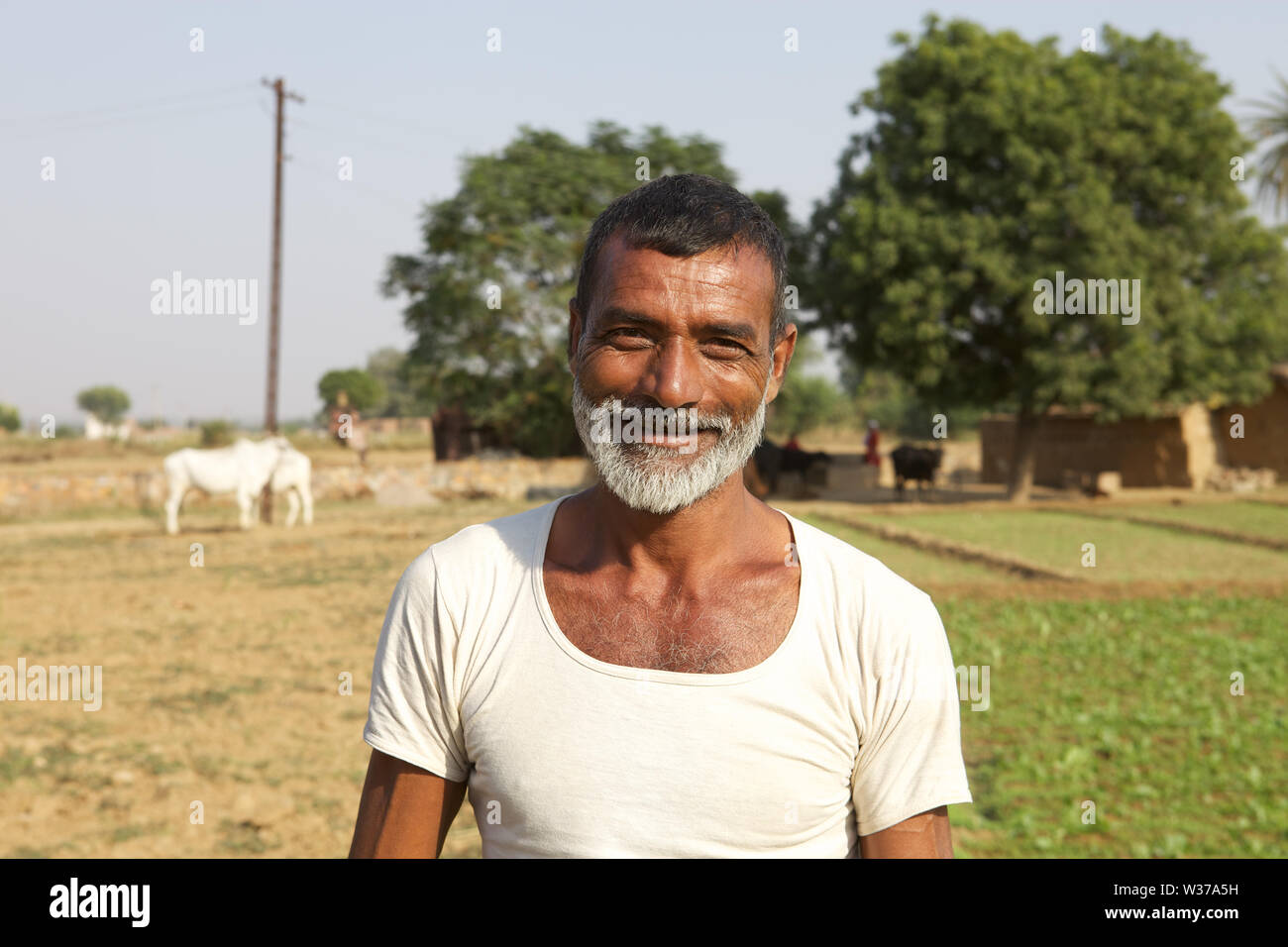 Portrait smiling old village worker hi-res stock photography and images ...