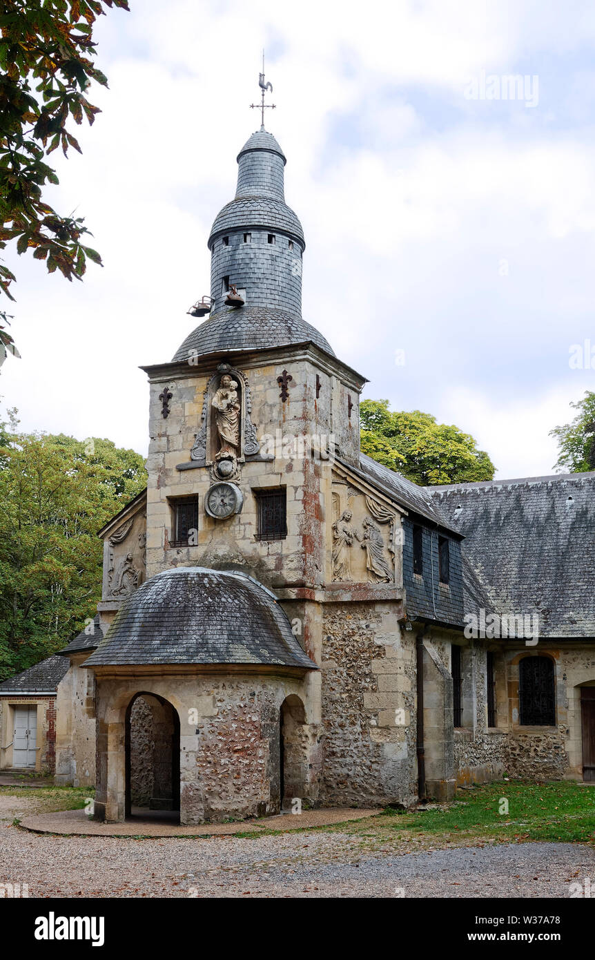 Notre Dame de Grace Chapel; 17th century Catholic Church; old religious ...