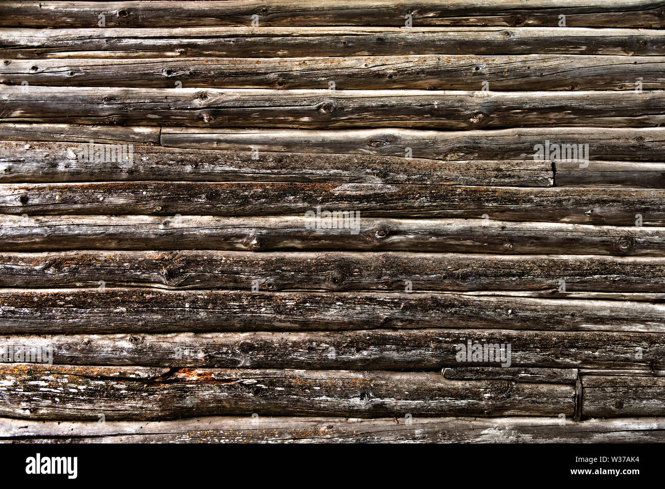wall of old logs as a grunge background Stock Photo - Alamy
