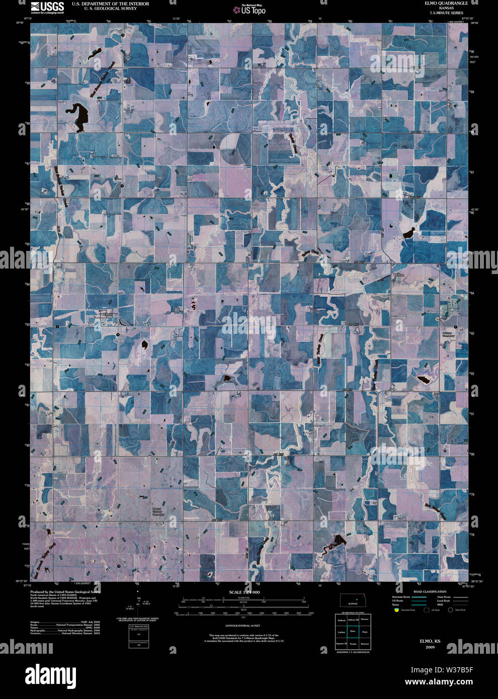Elmo kansas map hi-res stock photography and images - Alamy