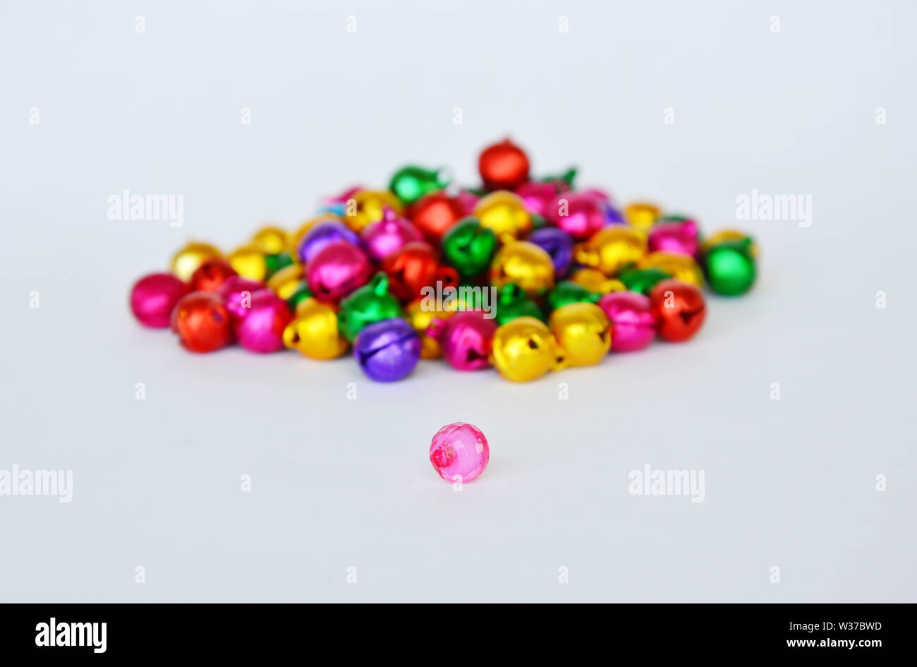 colorful bell on white background Stock Photo - Alamy