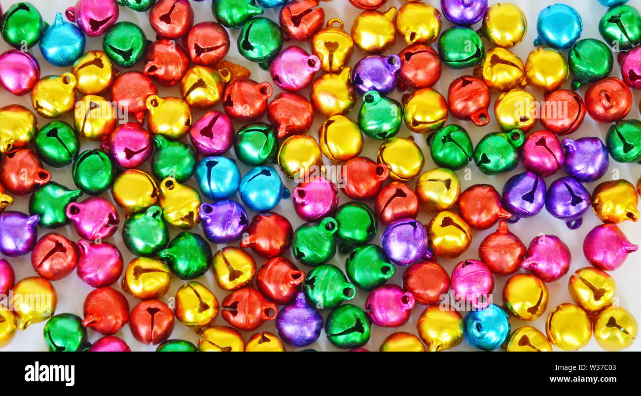 colorful bell on white background Stock Photo - Alamy