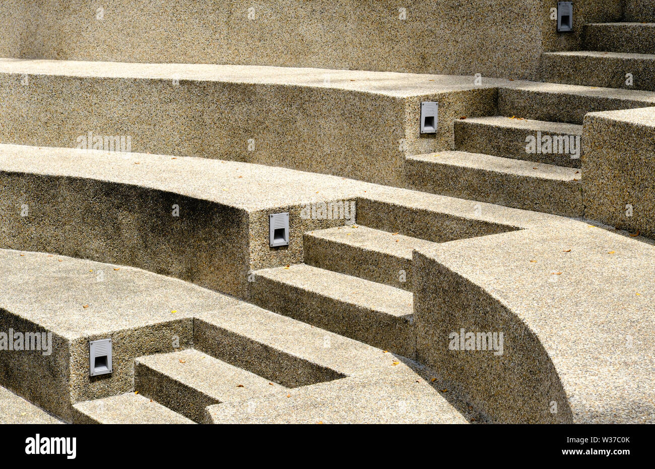 Side perspective on a modern style concrete stairway Stock Photo - Alamy