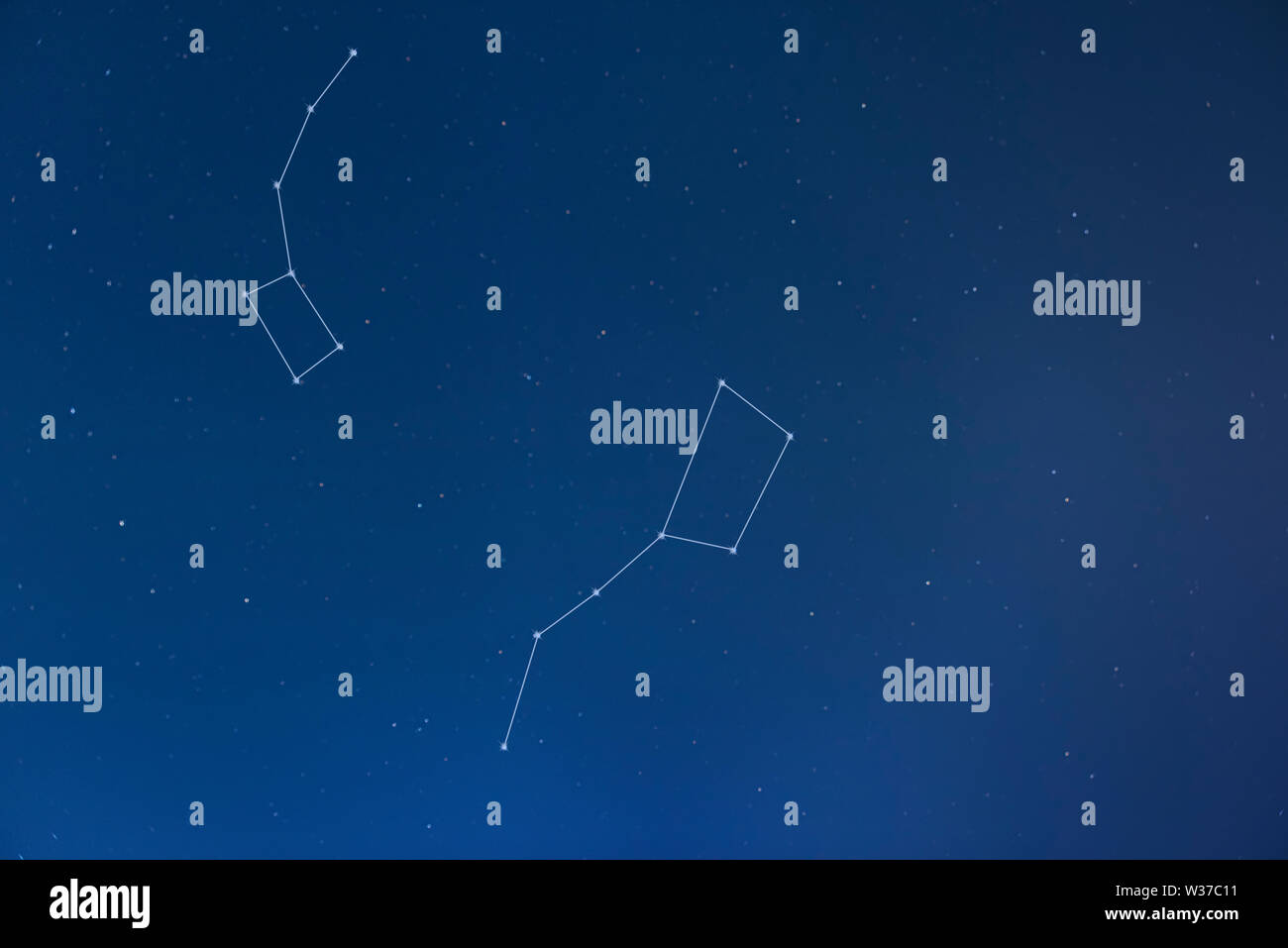 Finland, Inari - Jan 219: Big Dipper, Little Dipper & North Pole ... Finland, Inari - Jan 219: Big Dipper, Little Dipper & North Pole ...