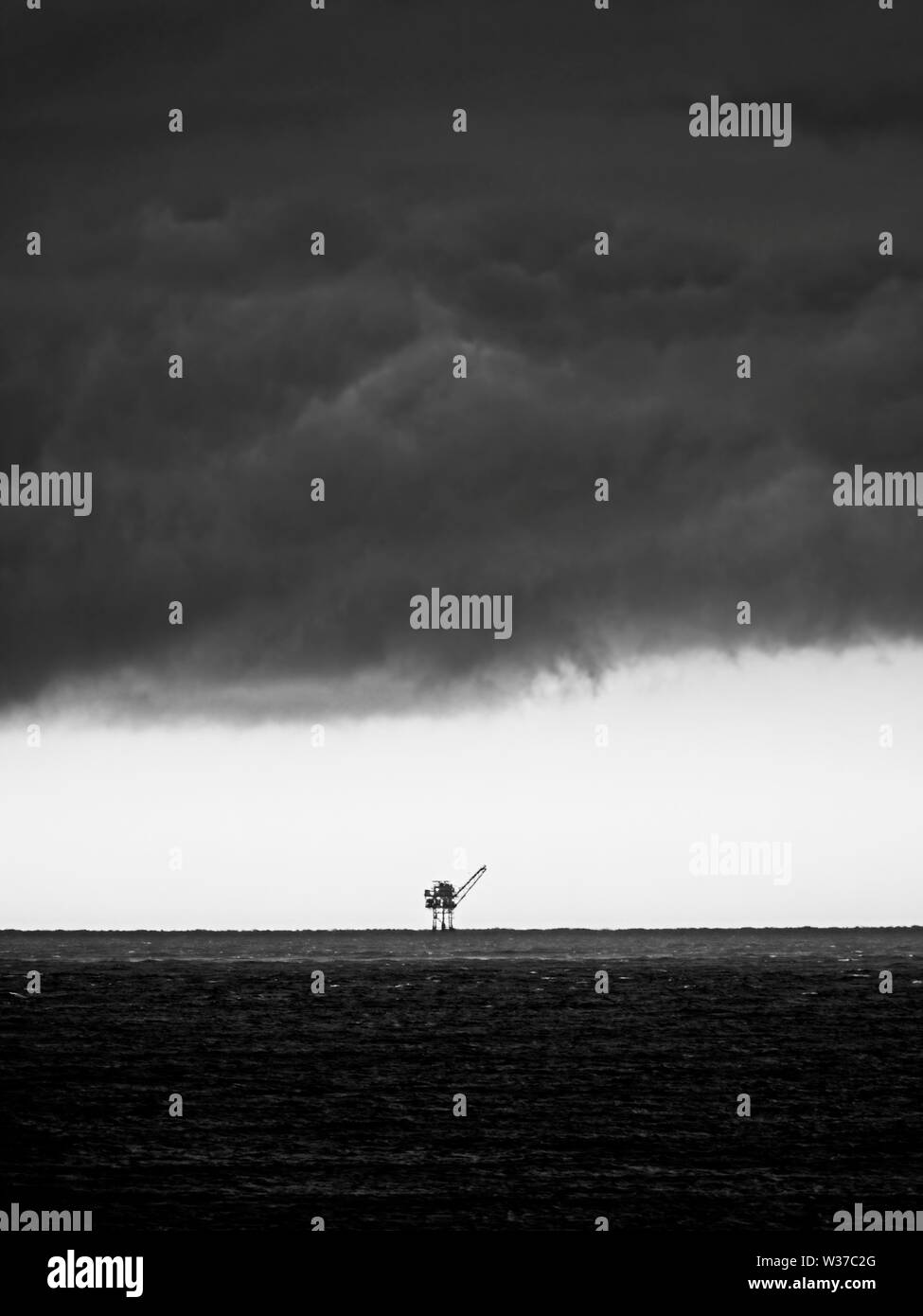 Offshore production platform Black and White Stock Photos & Images - Alamy