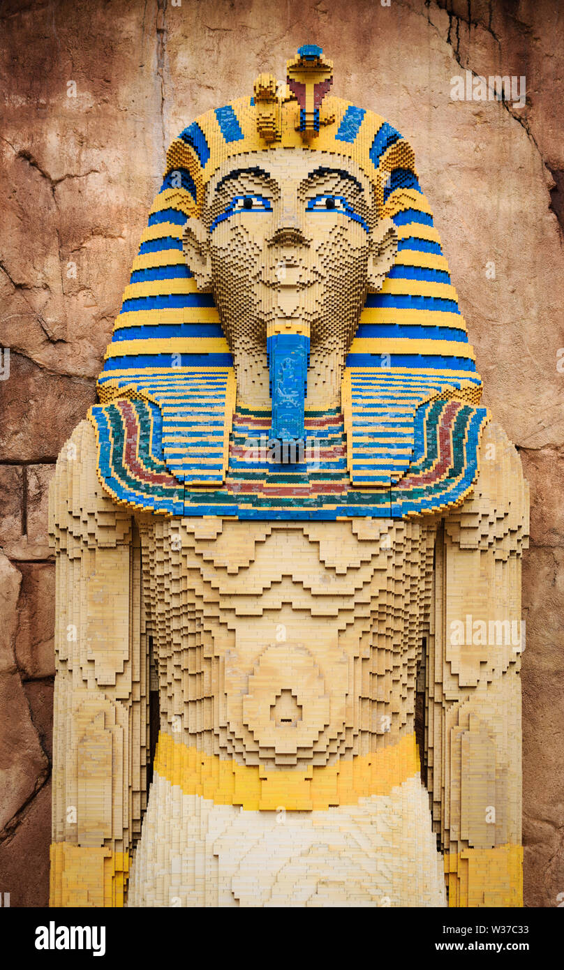 ohor Bahru,Malaysia-18 NOV 2018:Statue of Pharaoh in Malaysia Legoland ...
