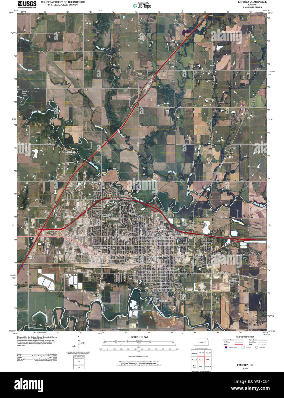 Emporia map hi-res stock photography and images - Alamy