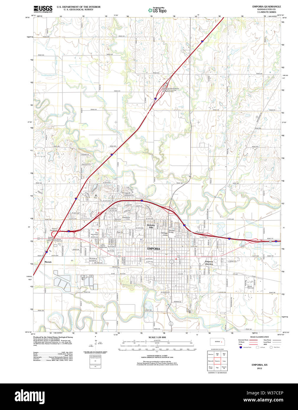 Emporia map hi-res stock photography and images - Alamy