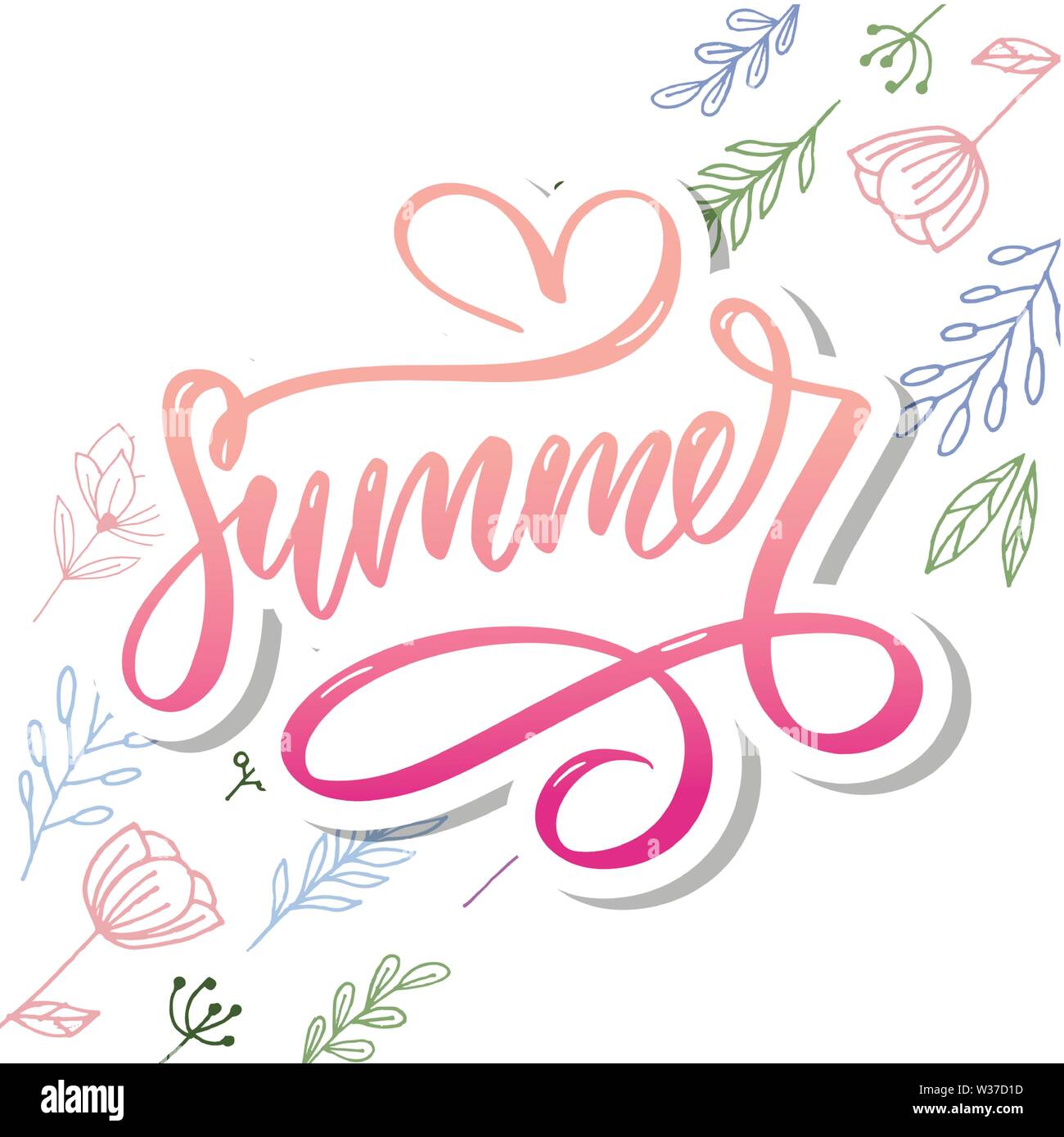 Vector word sale .Letters made of flowers and leaves on a white ...