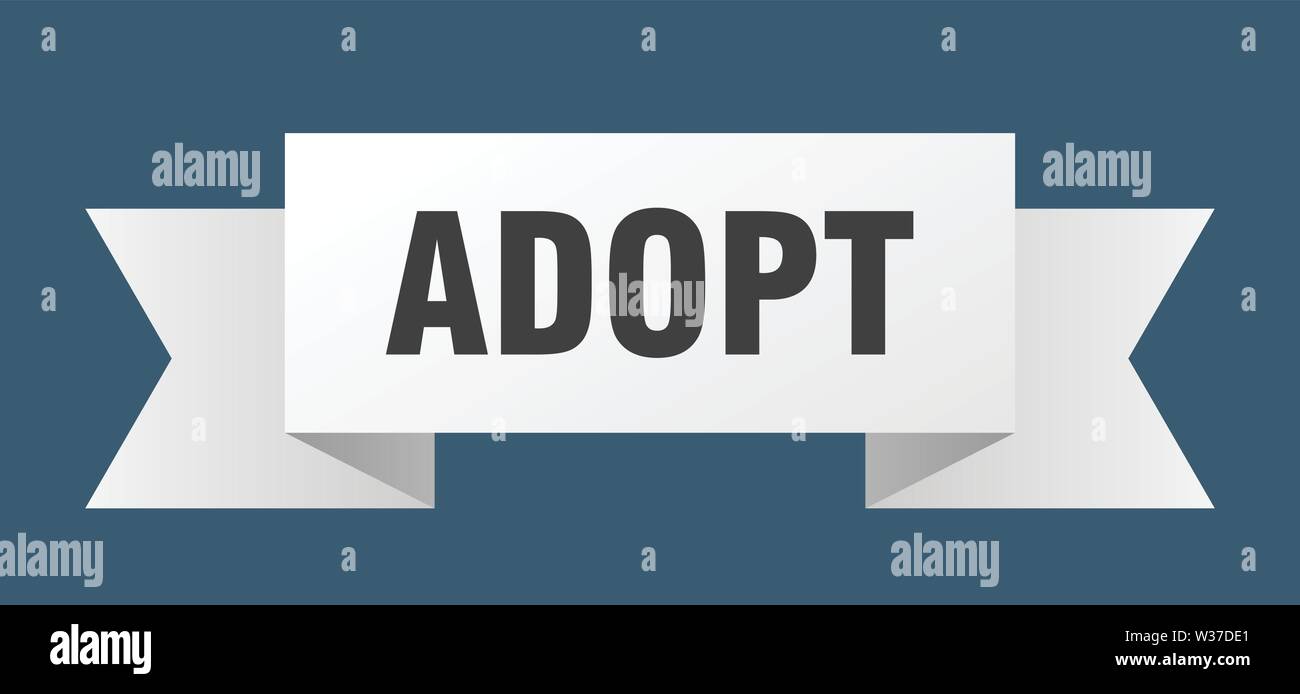 adopt ribbon. adopt isolated sign. adopt banner Stock Vector Image ...