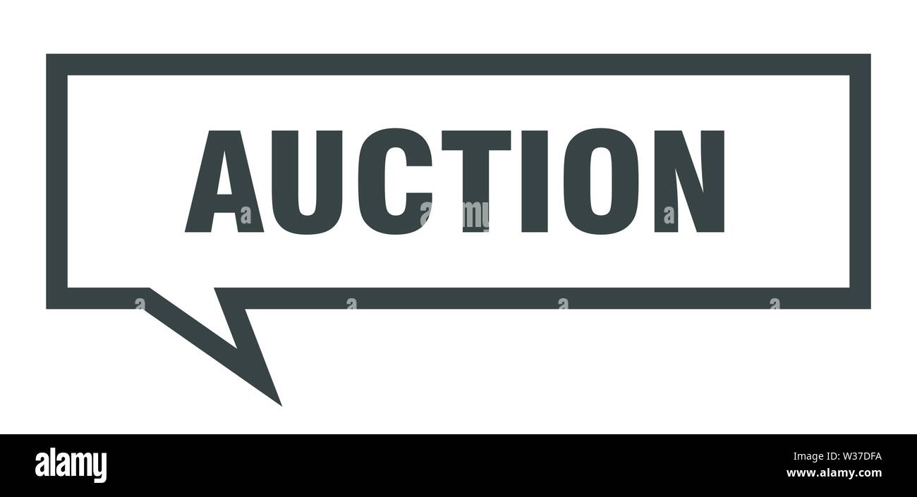 auction sign. auction square speech bubble. auction Stock Vector Image ...