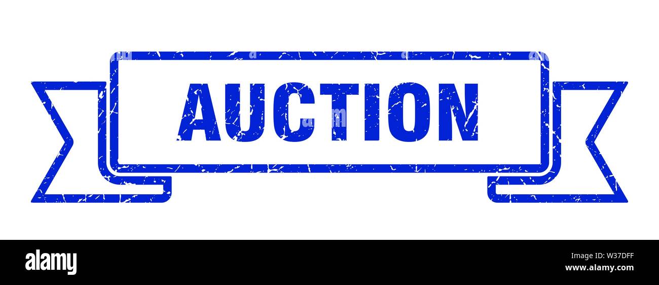 auction grunge ribbon. auction sign. auction banner Stock Vector Image ...
