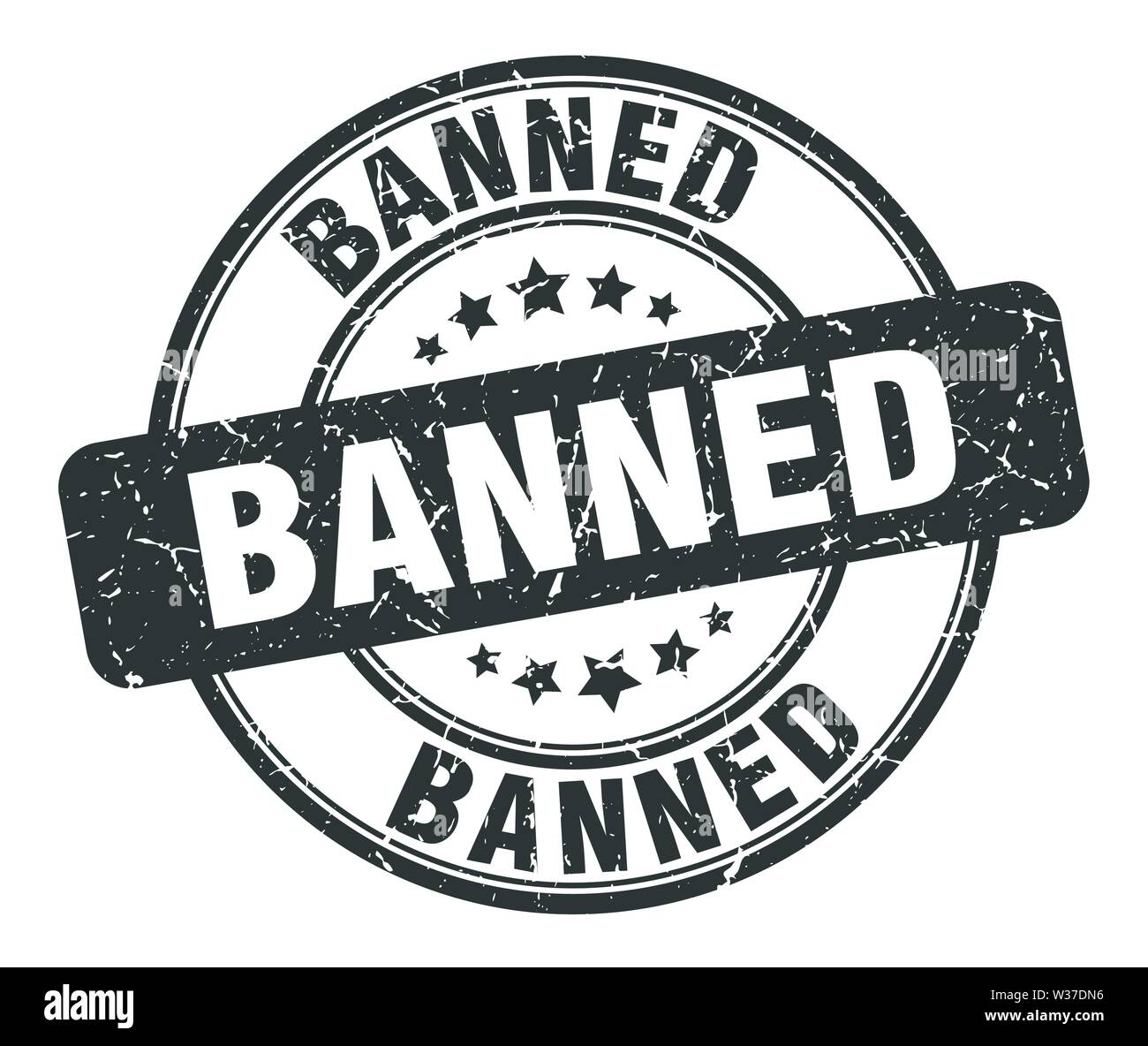 banned stamp. banned round grunge sign. banned Stock Vector Image & Art ...