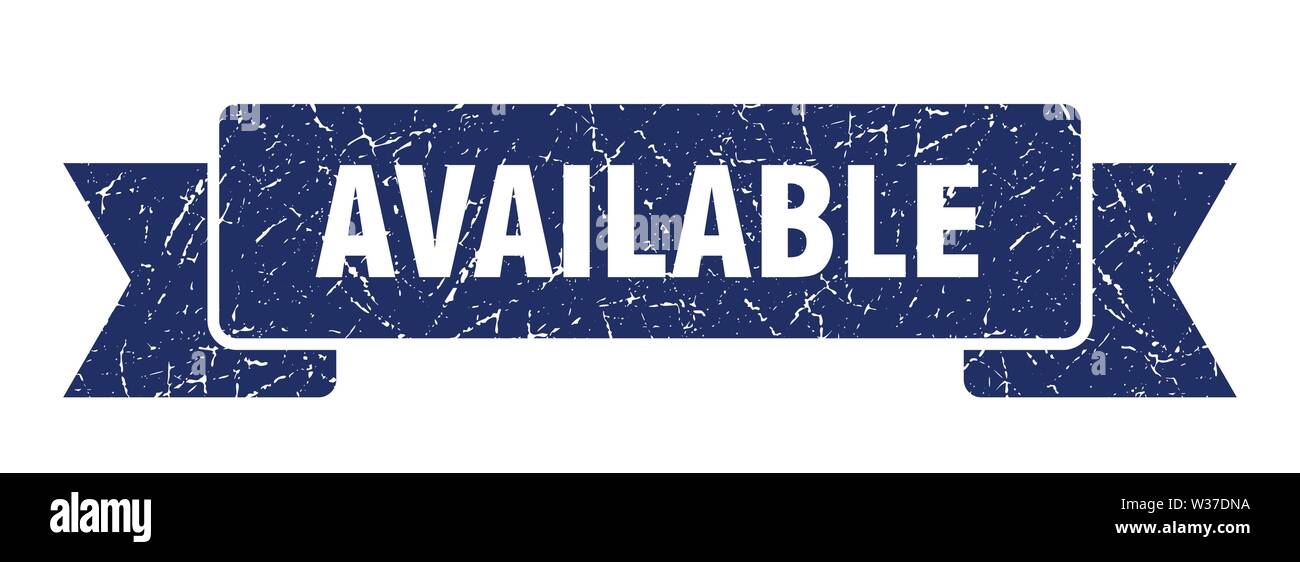 available grunge ribbon. available sign. available banner Stock Vector ...