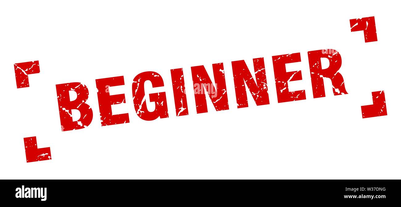 beginner stamp. beginner square grunge sign. beginner Stock Vector ...