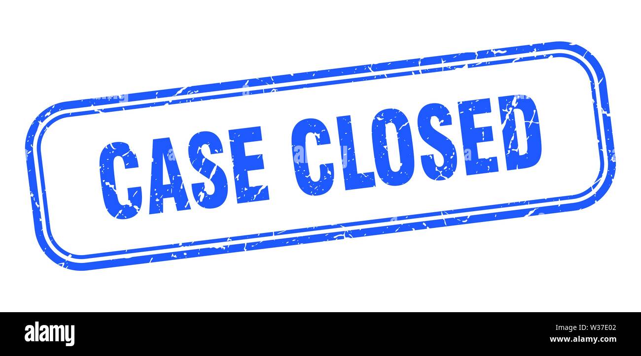 case closed stamp. case closed square grunge sign. case closed Stock ...