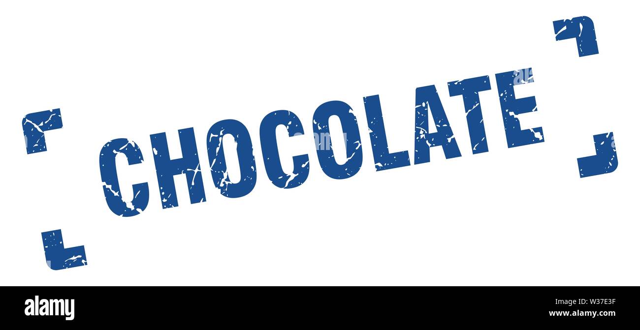 chocolate stamp. chocolate square grunge sign. chocolate Stock Vector ...