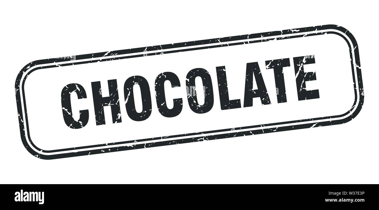 chocolate stamp. chocolate square grunge sign. chocolate Stock Vector ...