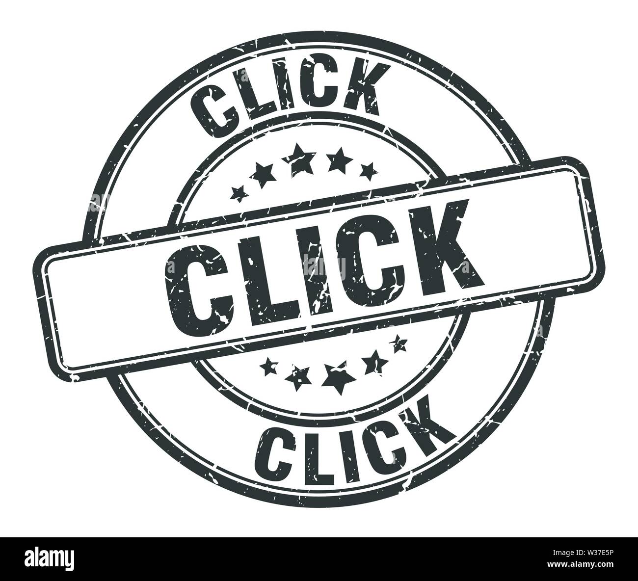 click stamp. click round grunge sign. click Stock Vector Image & Art ...