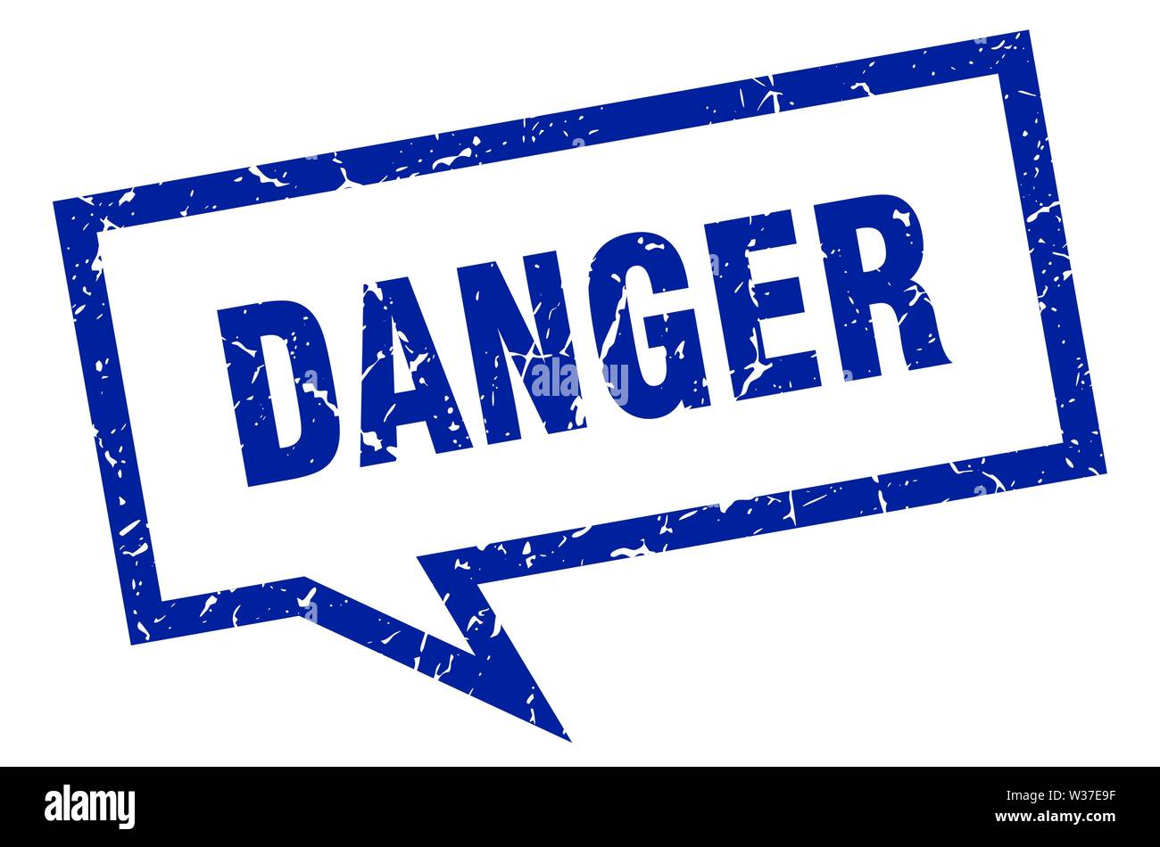 danger sign. danger square speech bubble. danger Stock Vector Image ...