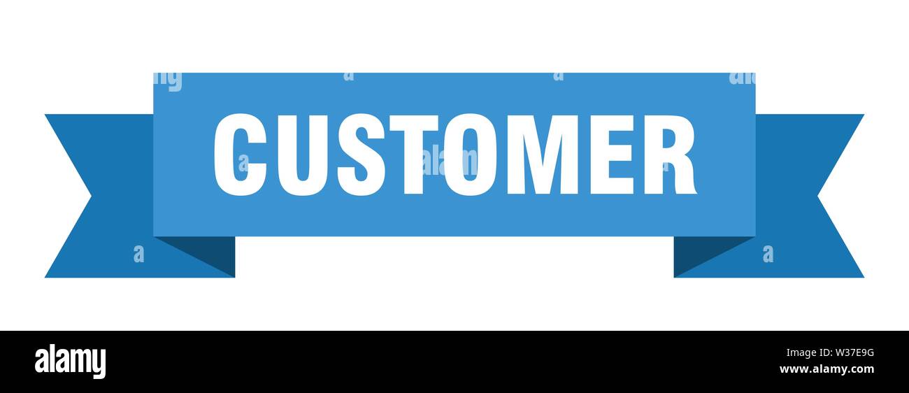 customer ribbon. customer isolated sign. customer banner Stock Vector ...