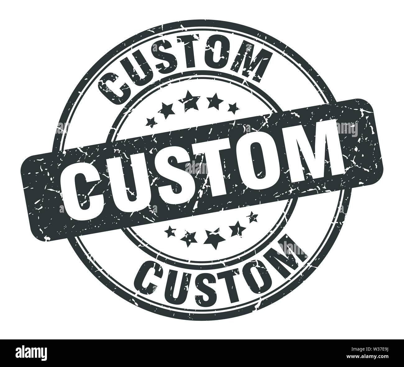 custom stamp. custom round grunge sign. custom Stock Vector Image & Art ...