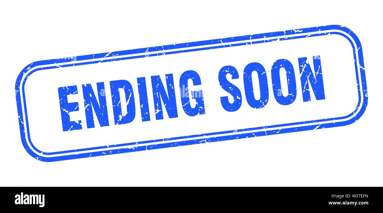 ending soon stamp. ending soon square grunge sign. ending soon Stock ...