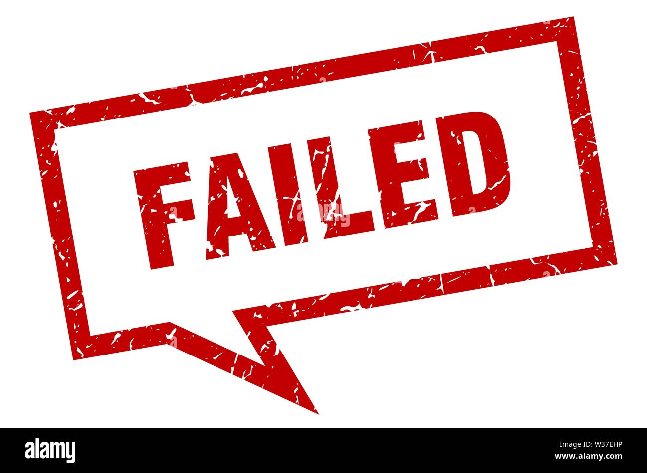 failed sign. failed square speech bubble. failed Stock Vector Image ...
