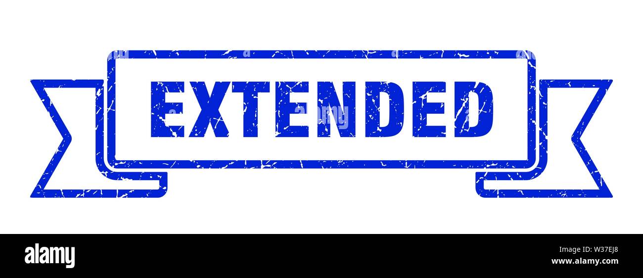 extended grunge ribbon. extended sign. extended banner Stock Vector ...